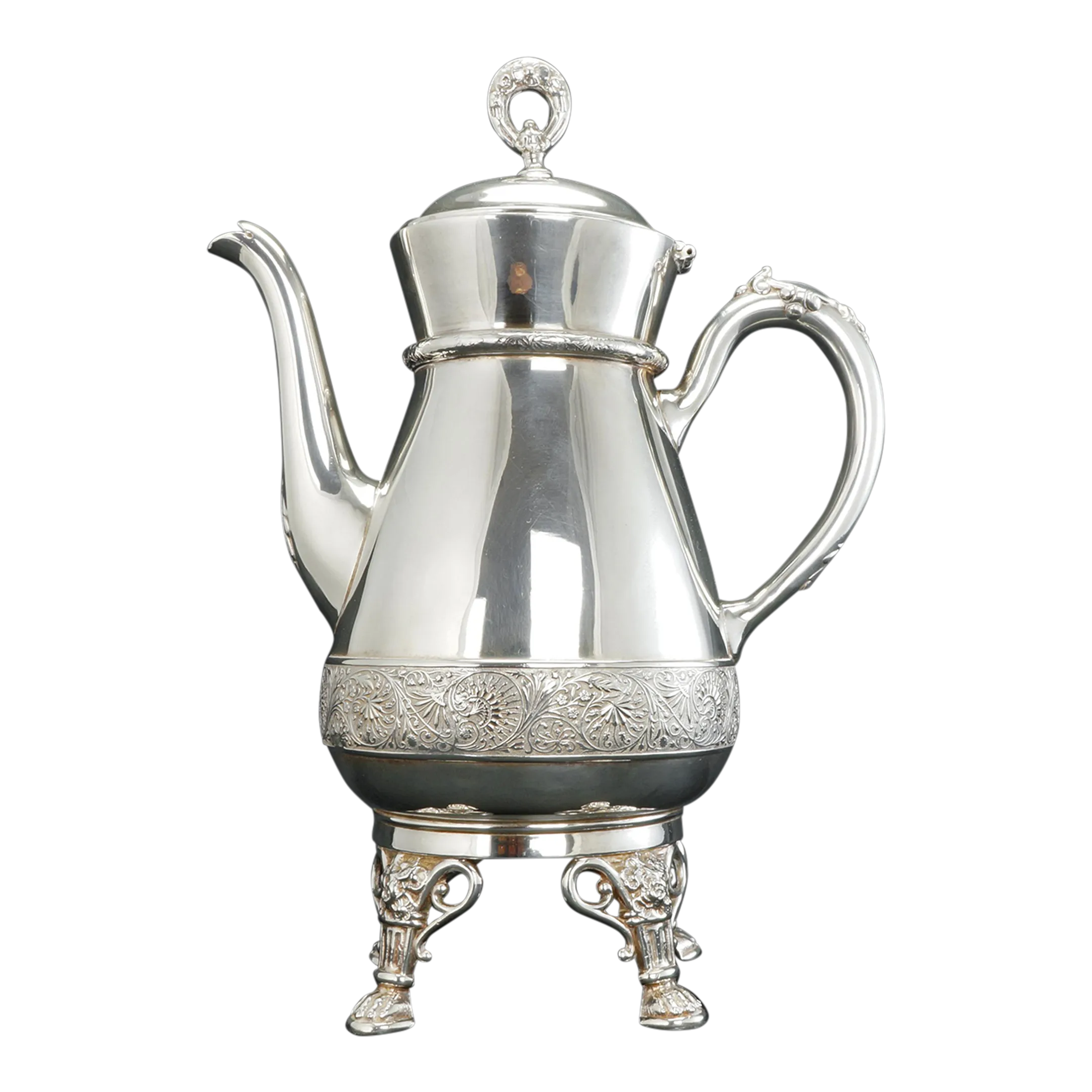 Large Victorian Silver Plate Coffee Pot Circa 1870 | Chairish