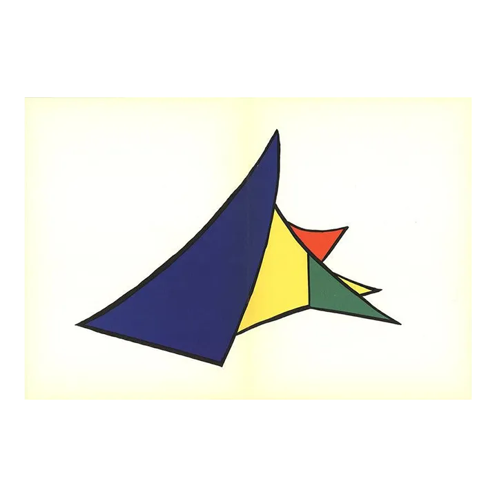 1963 Alexander Calder 'Colored Wedge Structure' Modernism Multicolor ...