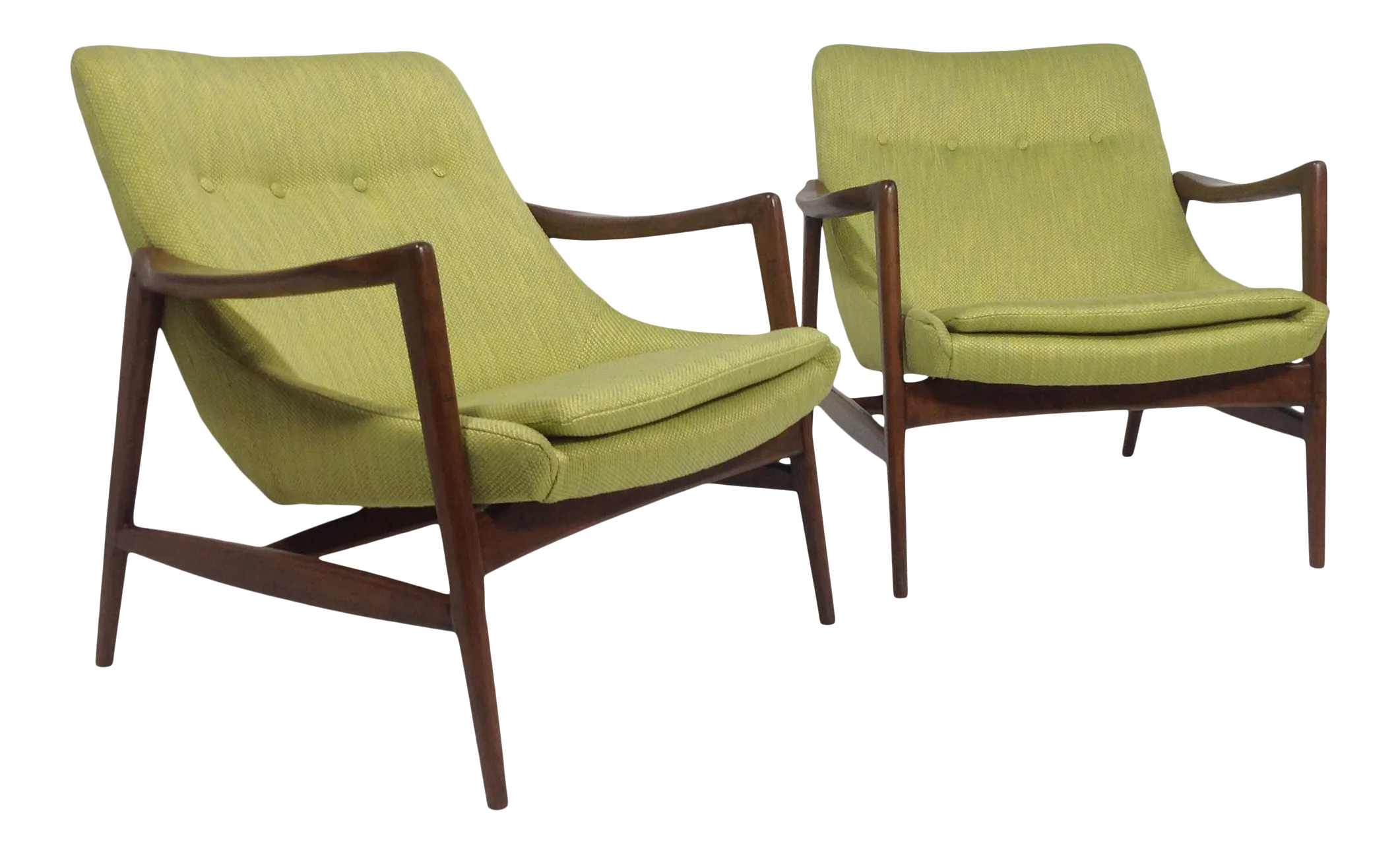 Modern Medellin Mid-Century Style Lounge Chairs - a Pair | Chairish
