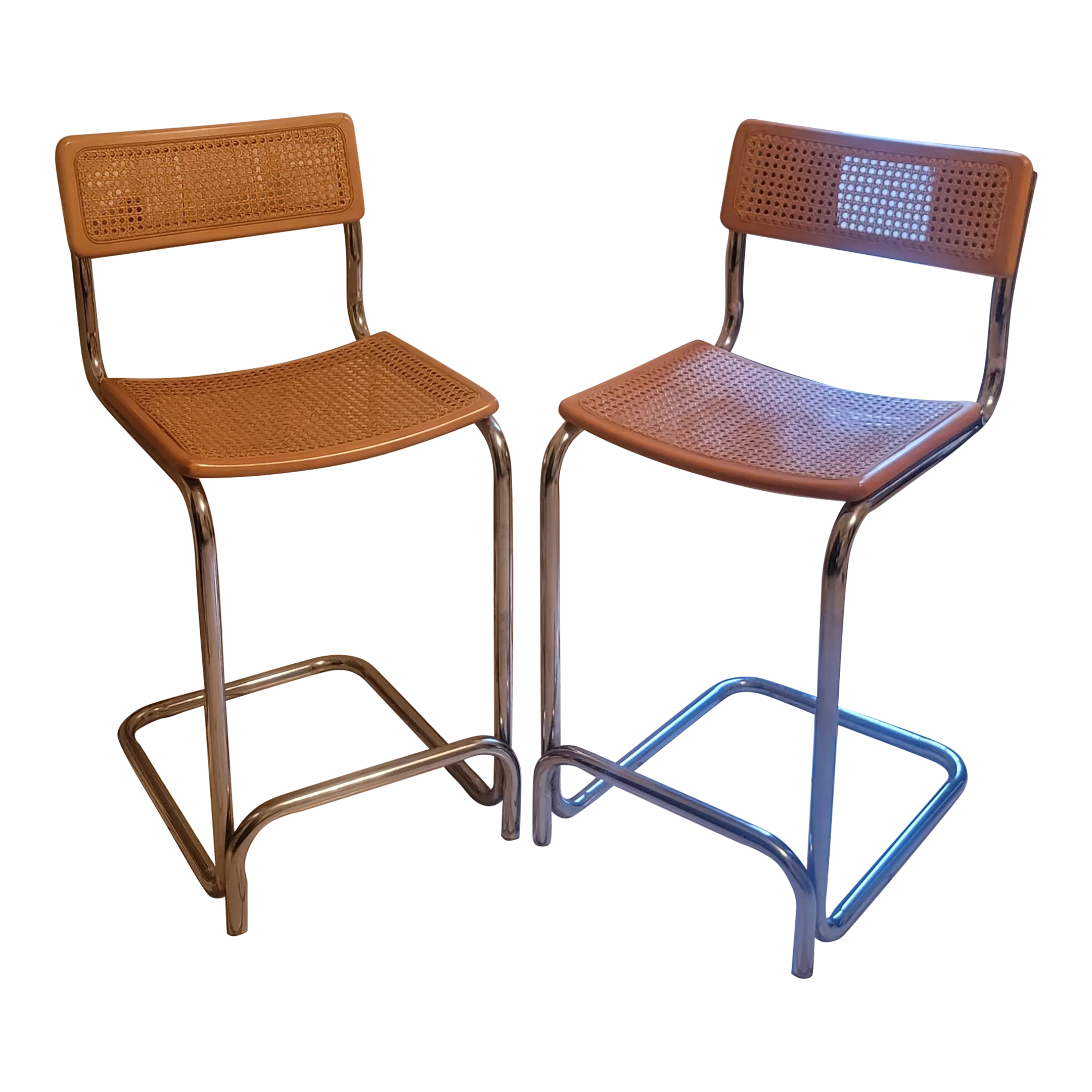 1970s Vintage Pair of Mid-Century Marcel Breuer Cesca Style Counter ...
