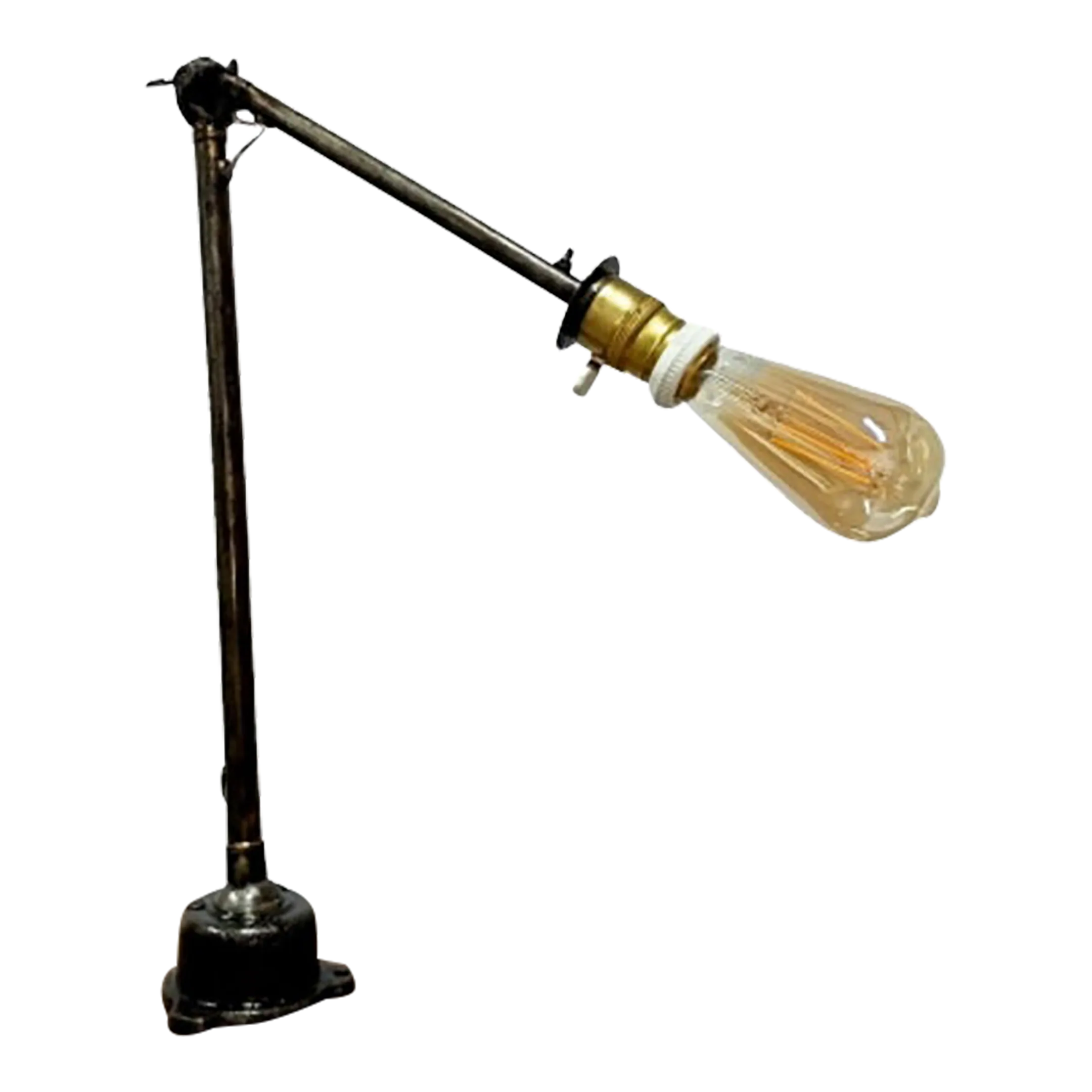 Mid-Century Industrial Original Headlight Desk Lamp | Chairish