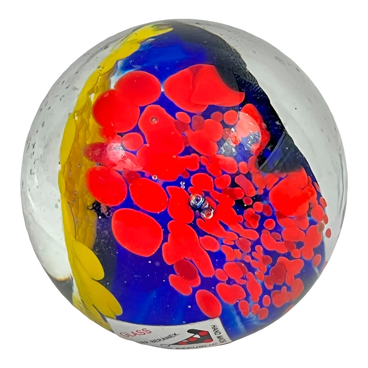 1980s European Glass Paperweight by Atelier Beranek | Chairish