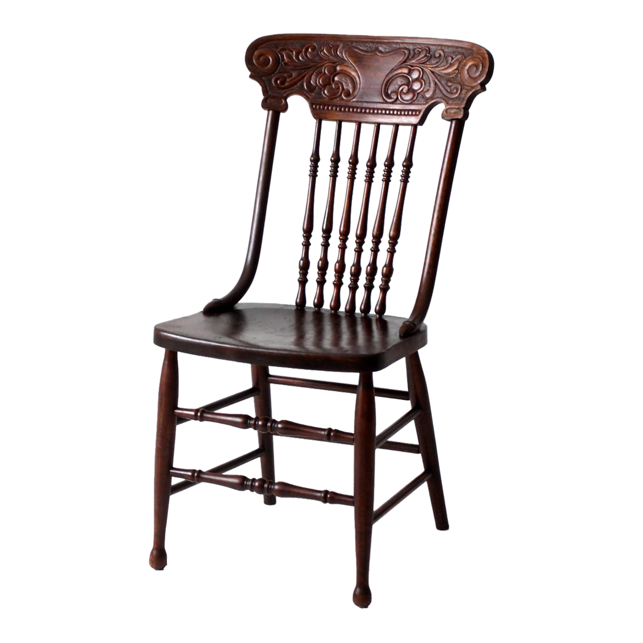 Antique Pressed Back Chair | Chairish