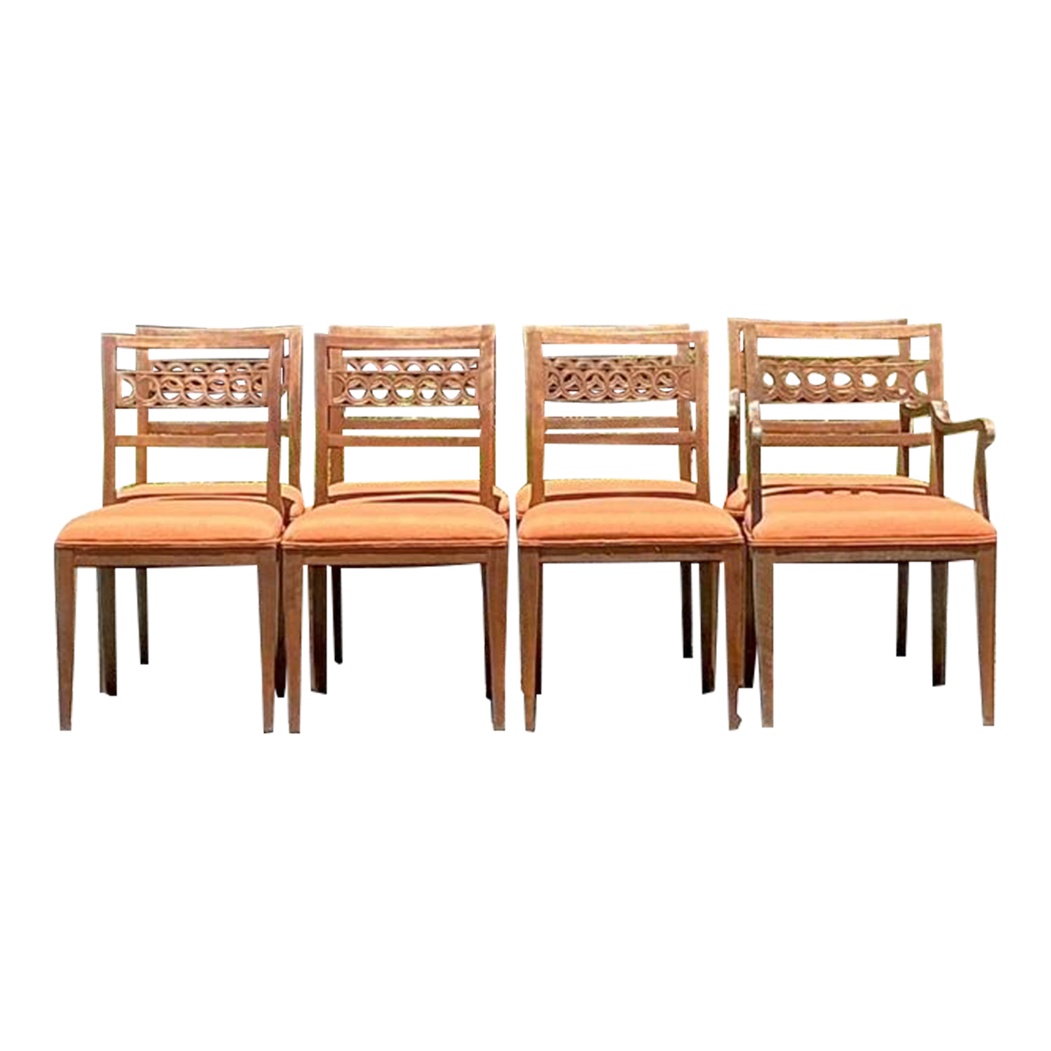Vintage Regency Ring Back Dining Chairs - Set of 8 | Chairish