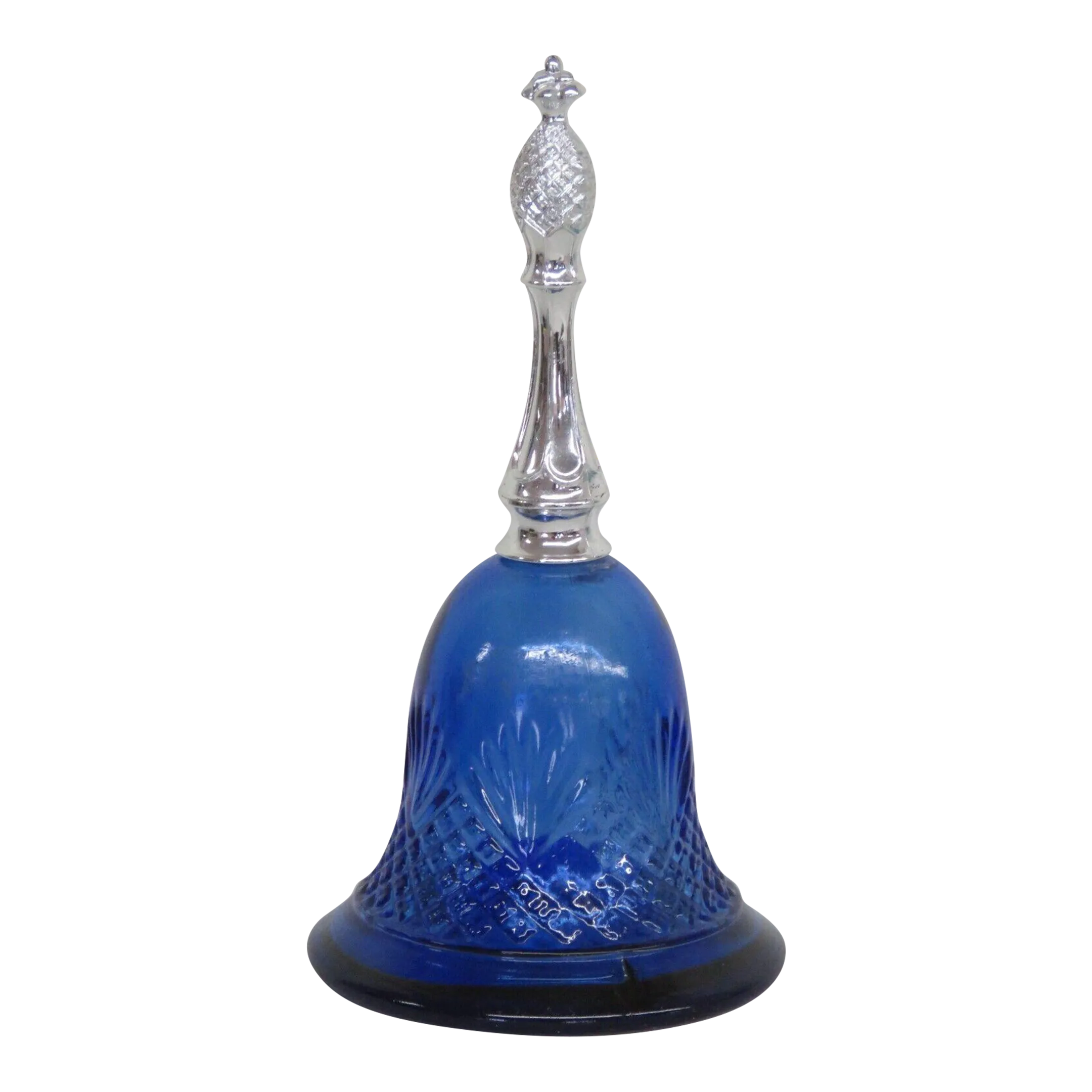 Empty Avon Cobalt Blue Glass Bell Shaped Perfume Bottle | Chairish