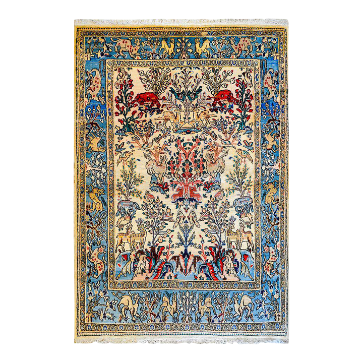 1960s Vintage Qum Rug | Chairish