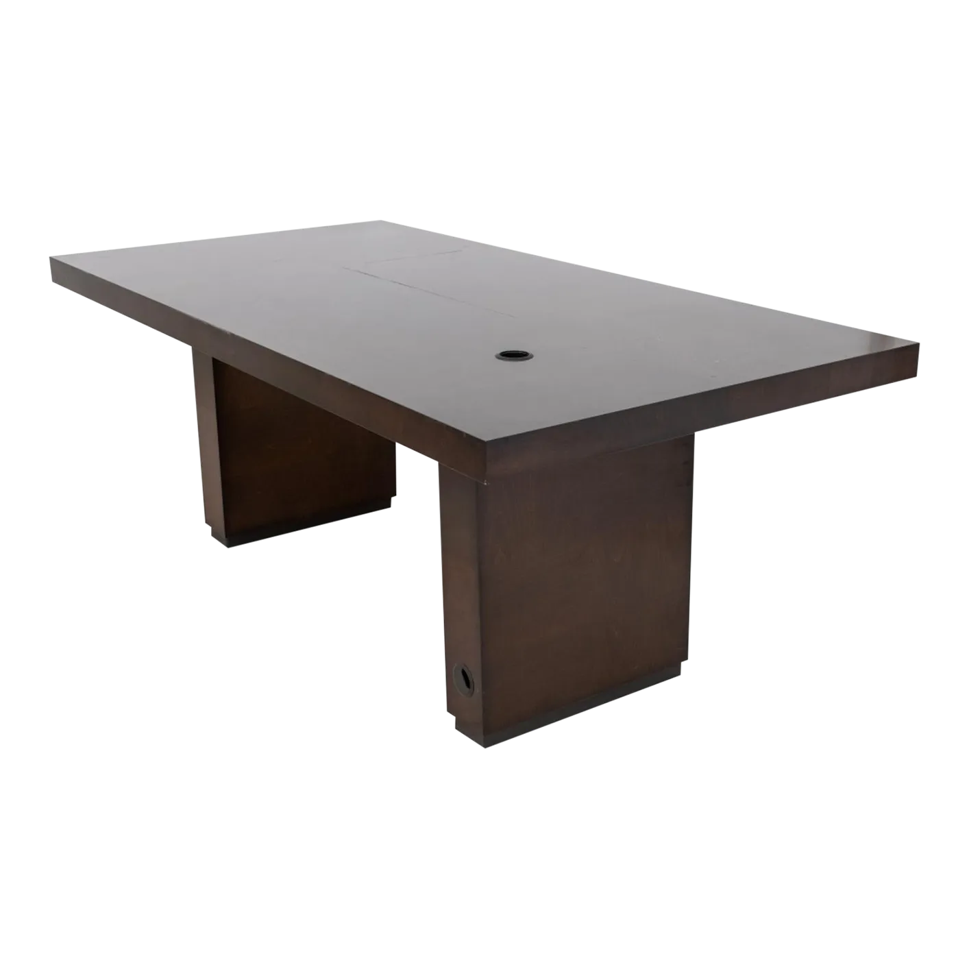 Executive Charcoal Maple Wood Office Desk | Chairish