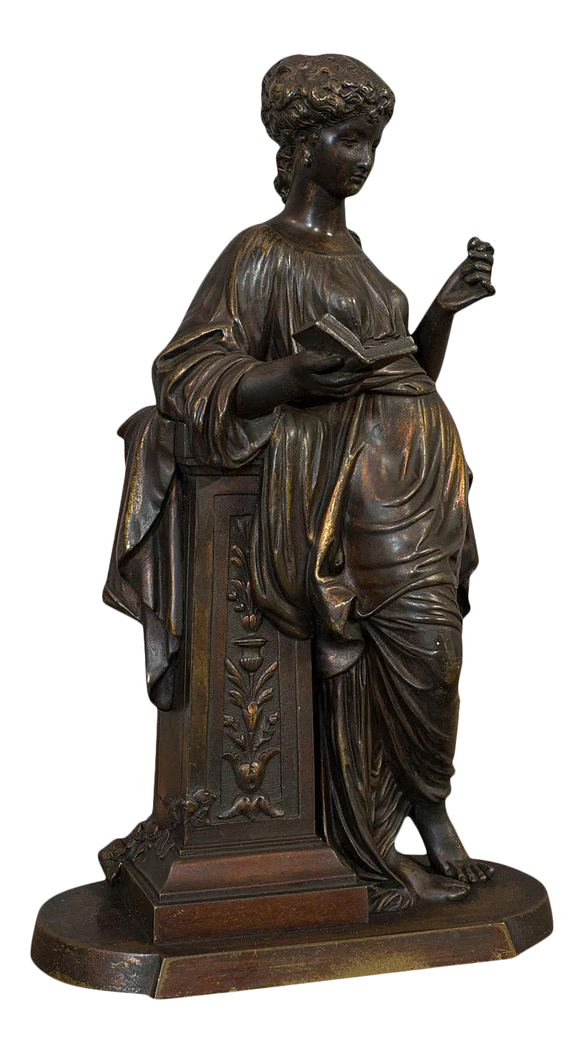 1920 Female Antique Bronze Figure After Moreau | Chairish