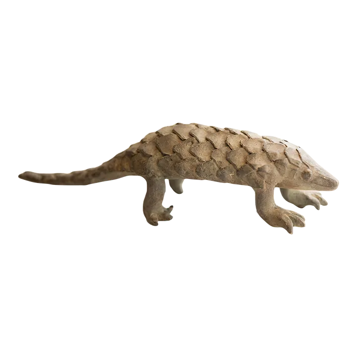 Vintage African Pangolin Sculpture | Chairish