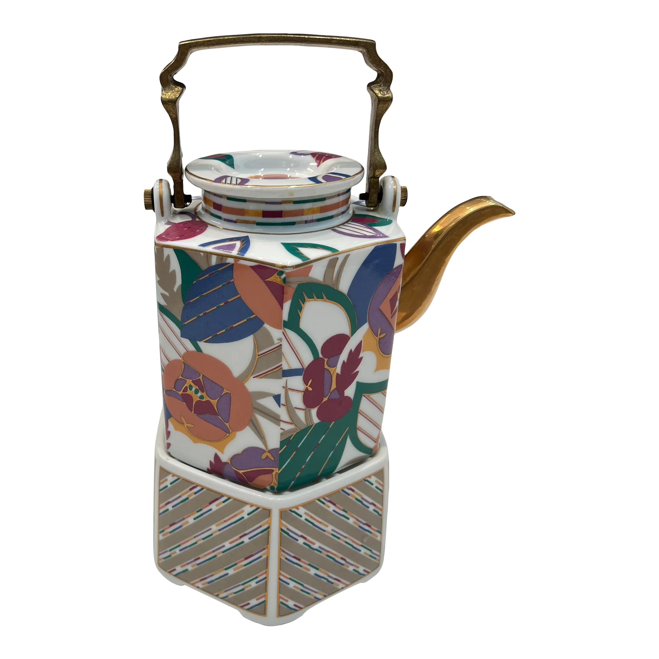 1990s Sigma the Tastesetter Limelight Porcelain Tea Coffee Pot and ...