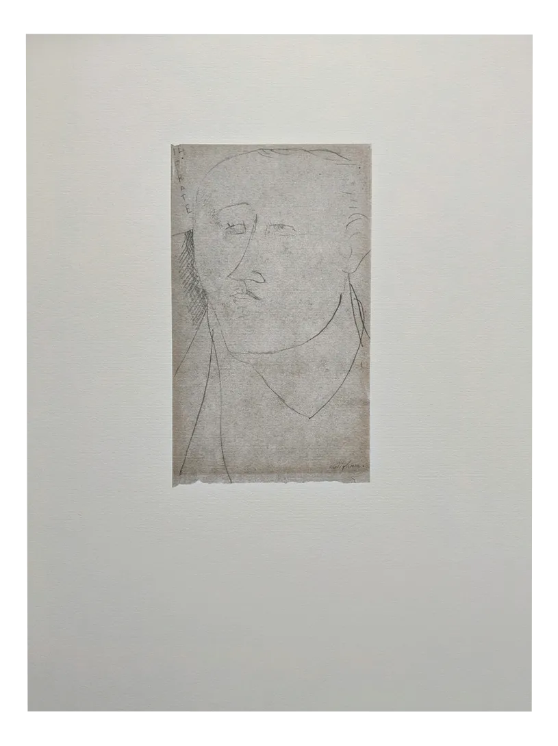 Amedeo Modigliani, Man's portrait(Il Frate), Limited Edition Lithograph ...