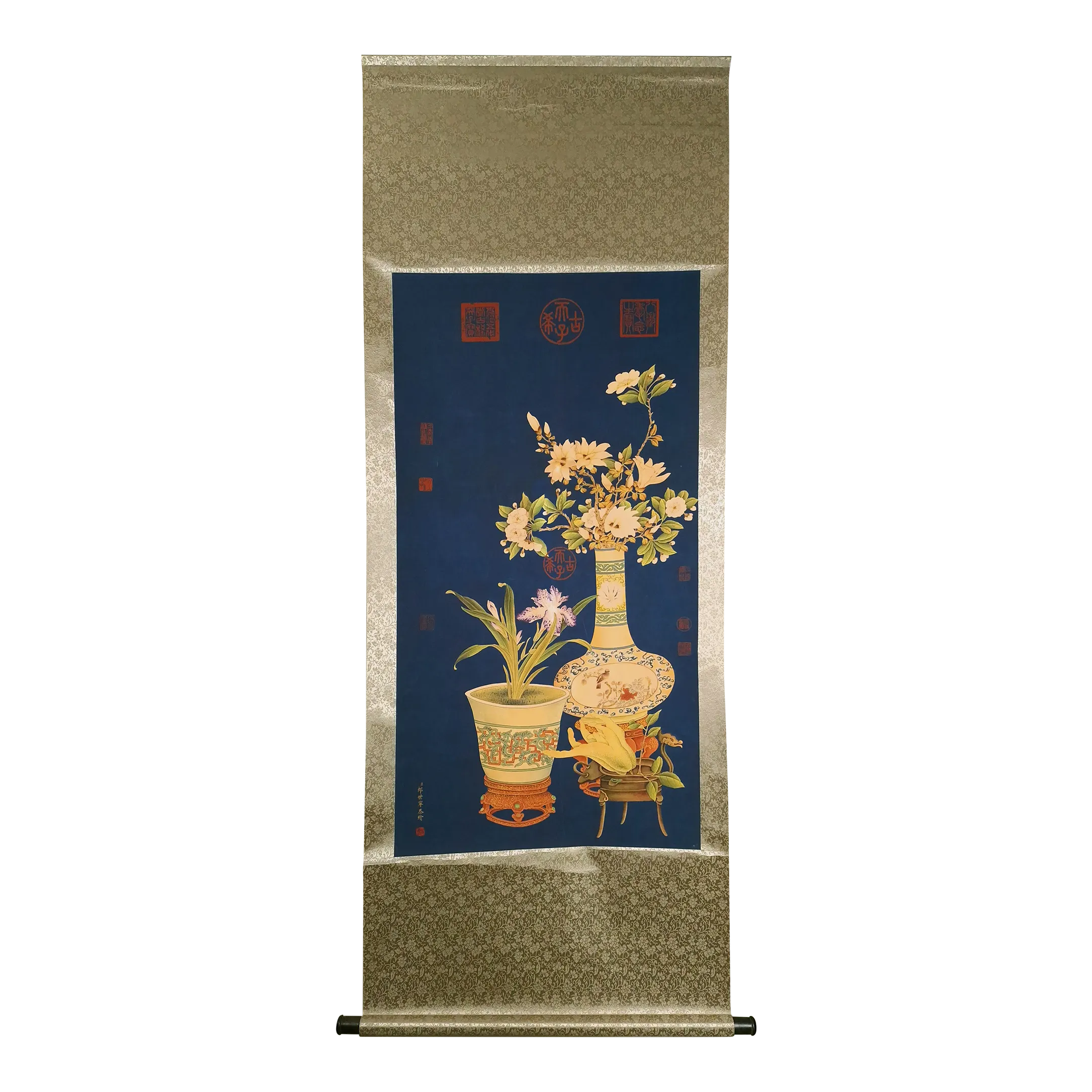 Chinese Still Life Scroll | Chairish