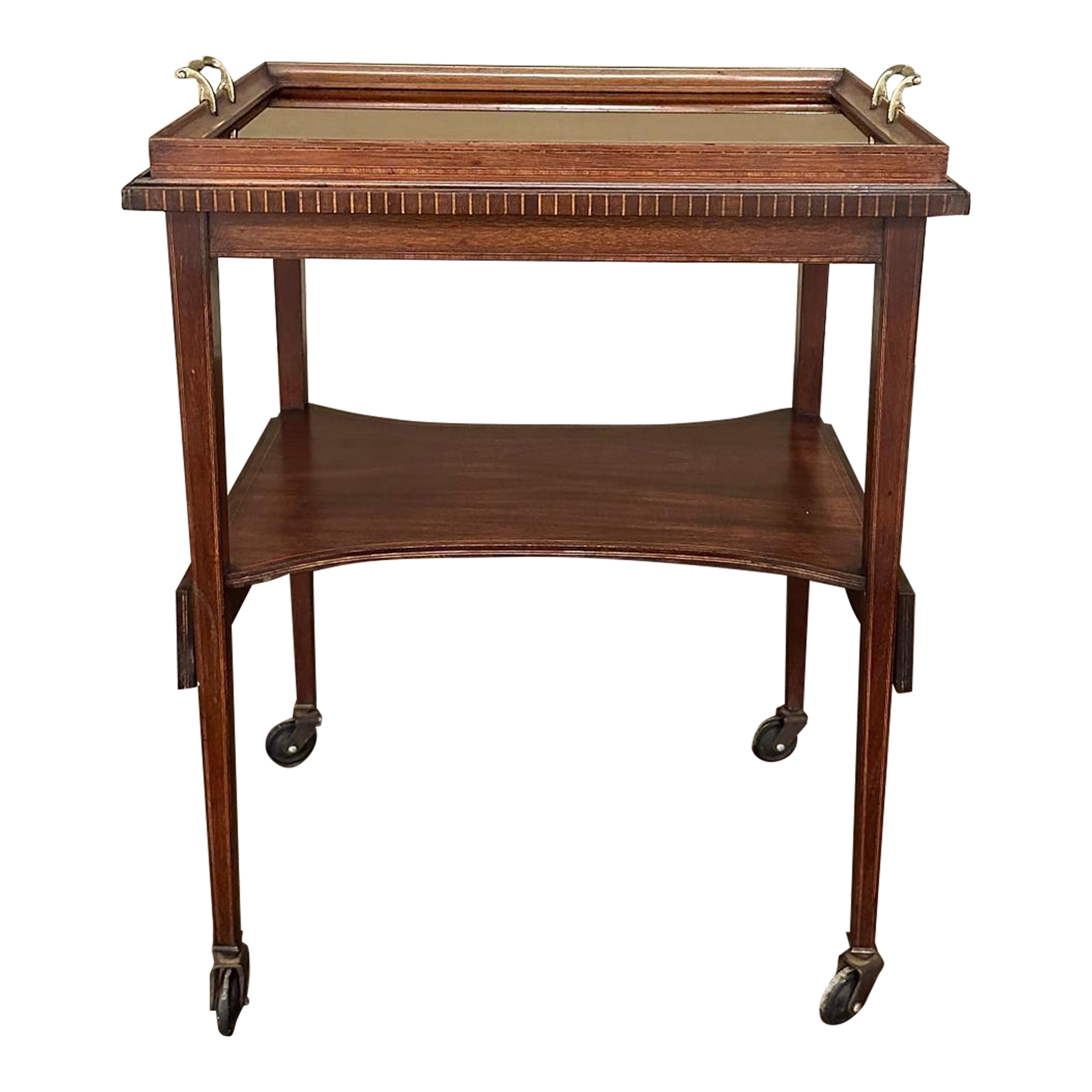 Antique Mahogany Tea ~ Drink Serving Table | Chairish