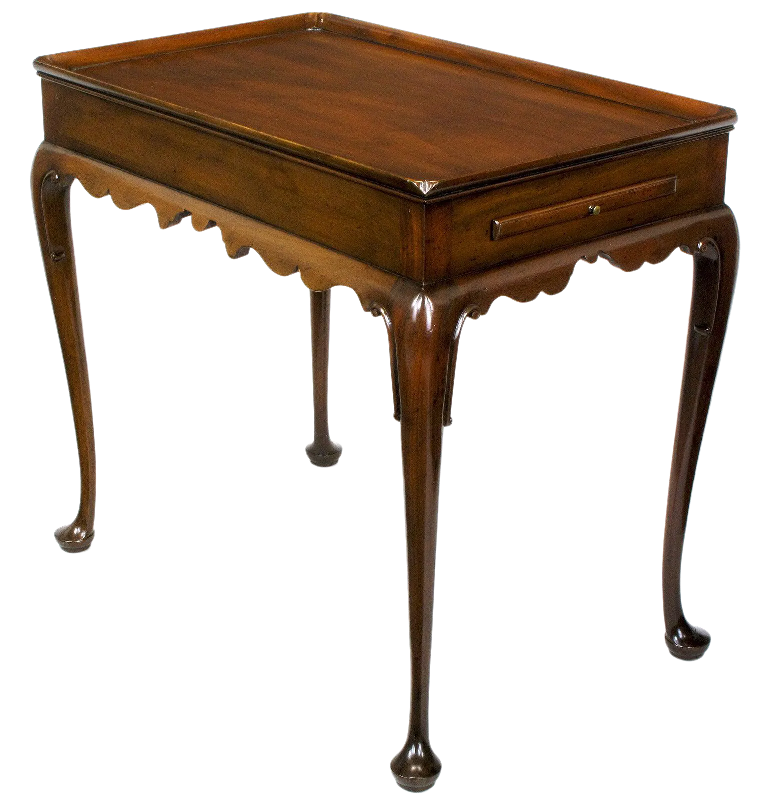 Kittinger Walnut Regency Side Table With Pull Out Writing Surfaces ...