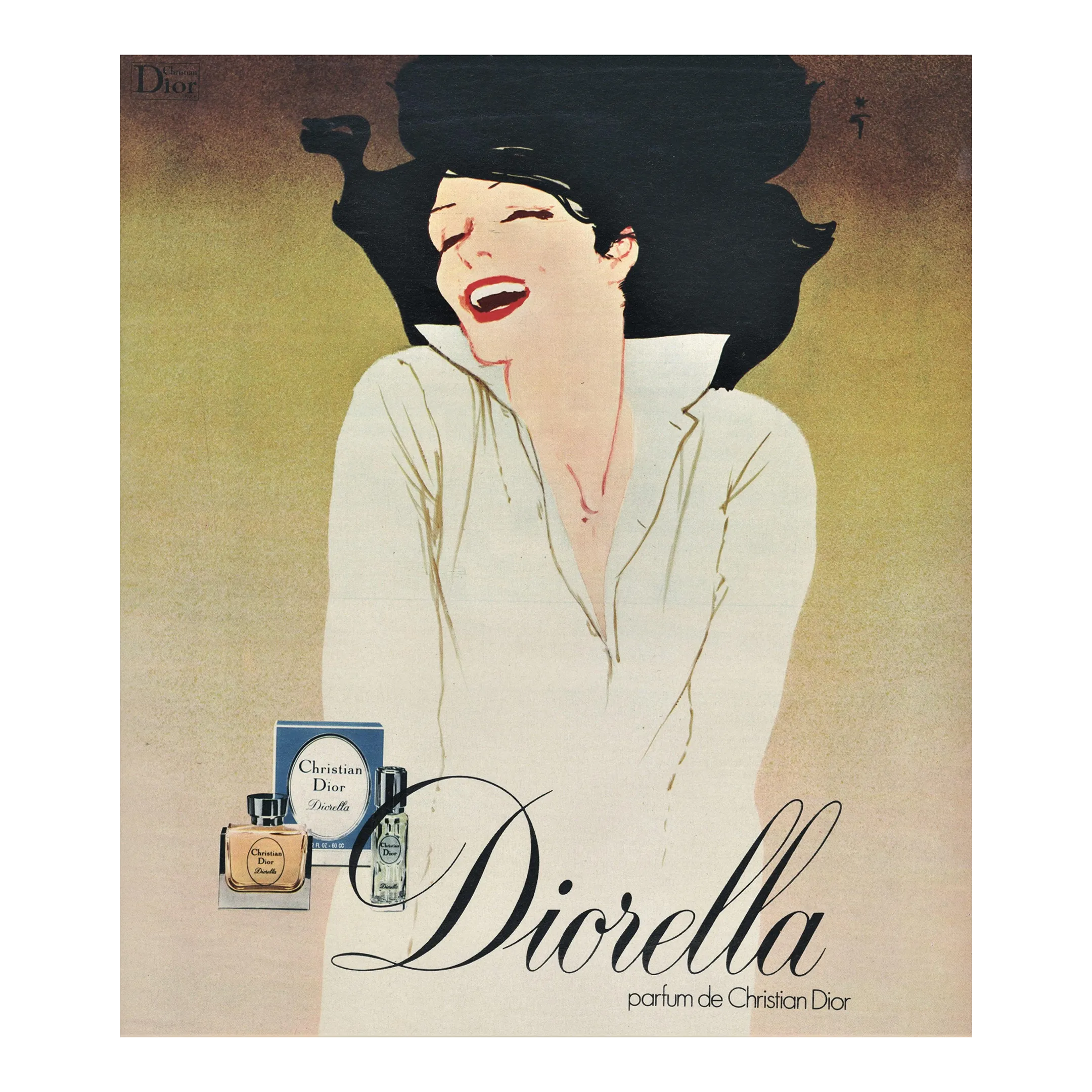 1972 French Vintage Advertisement Print -Dior Perfume, Matted | Chairish