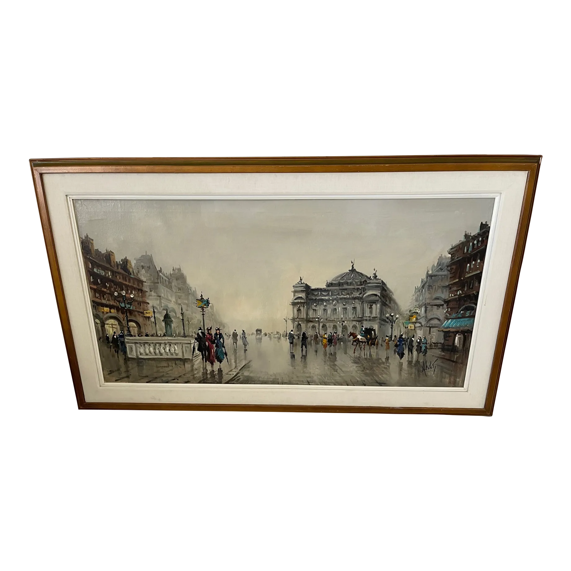Original Antonio Devity Paris Street Scene Oil on Canvas Painting ...