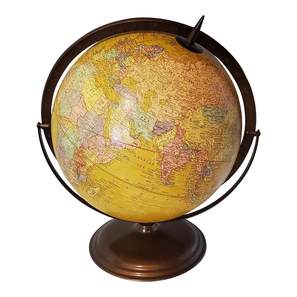 Midcentury Vintage World Globe | Chairish
