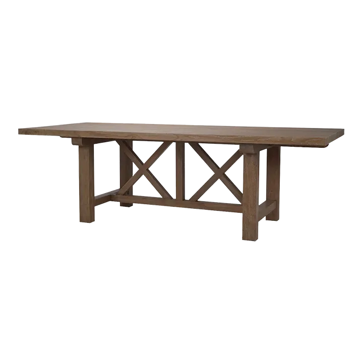 Rustic 96-Inch Reclaimed Teak Dining Table | Chairish