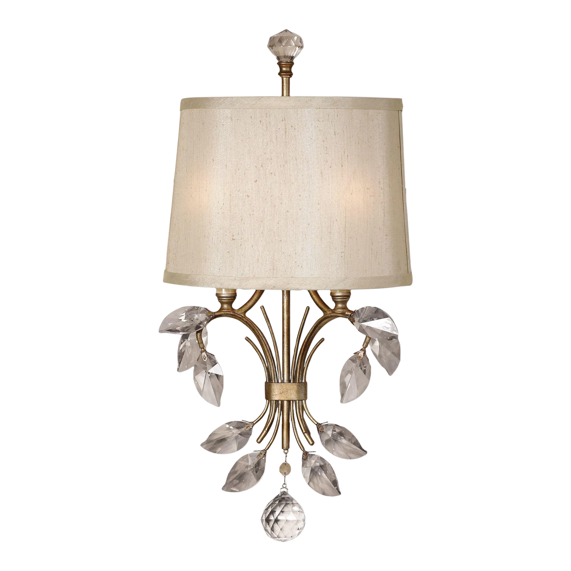 Alenya 2 Light Gold Wall Sconce | Chairish