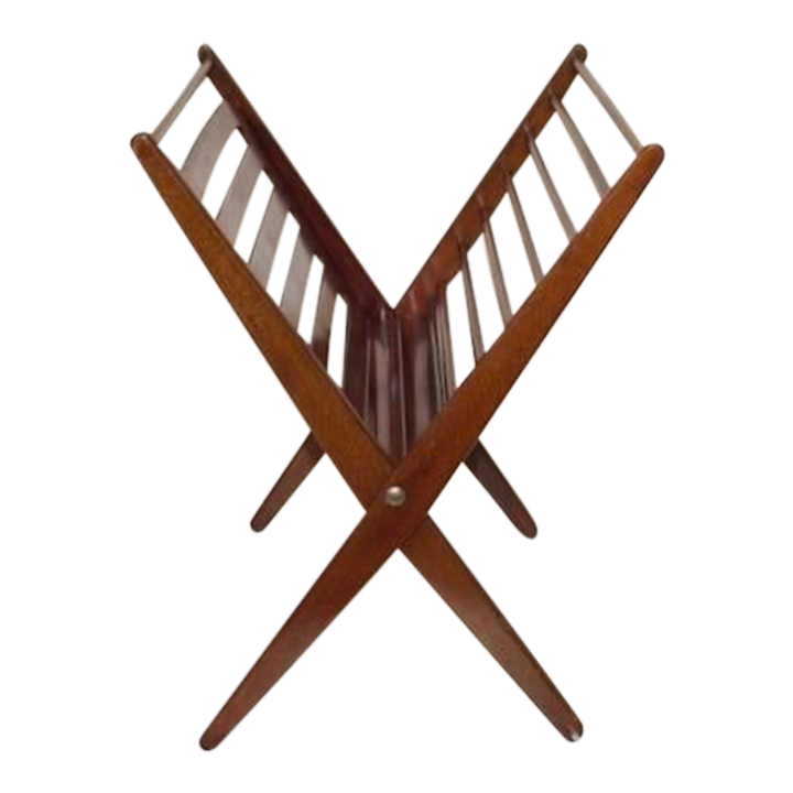 1960s Mid Century Spindle Magazine Rack | Yugoslavia | Chairish