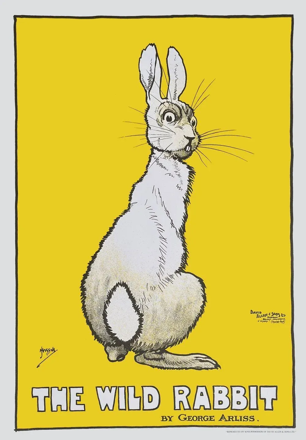 1980s John Hassall the Wild Rabbit (1900) Reissue | Chairish