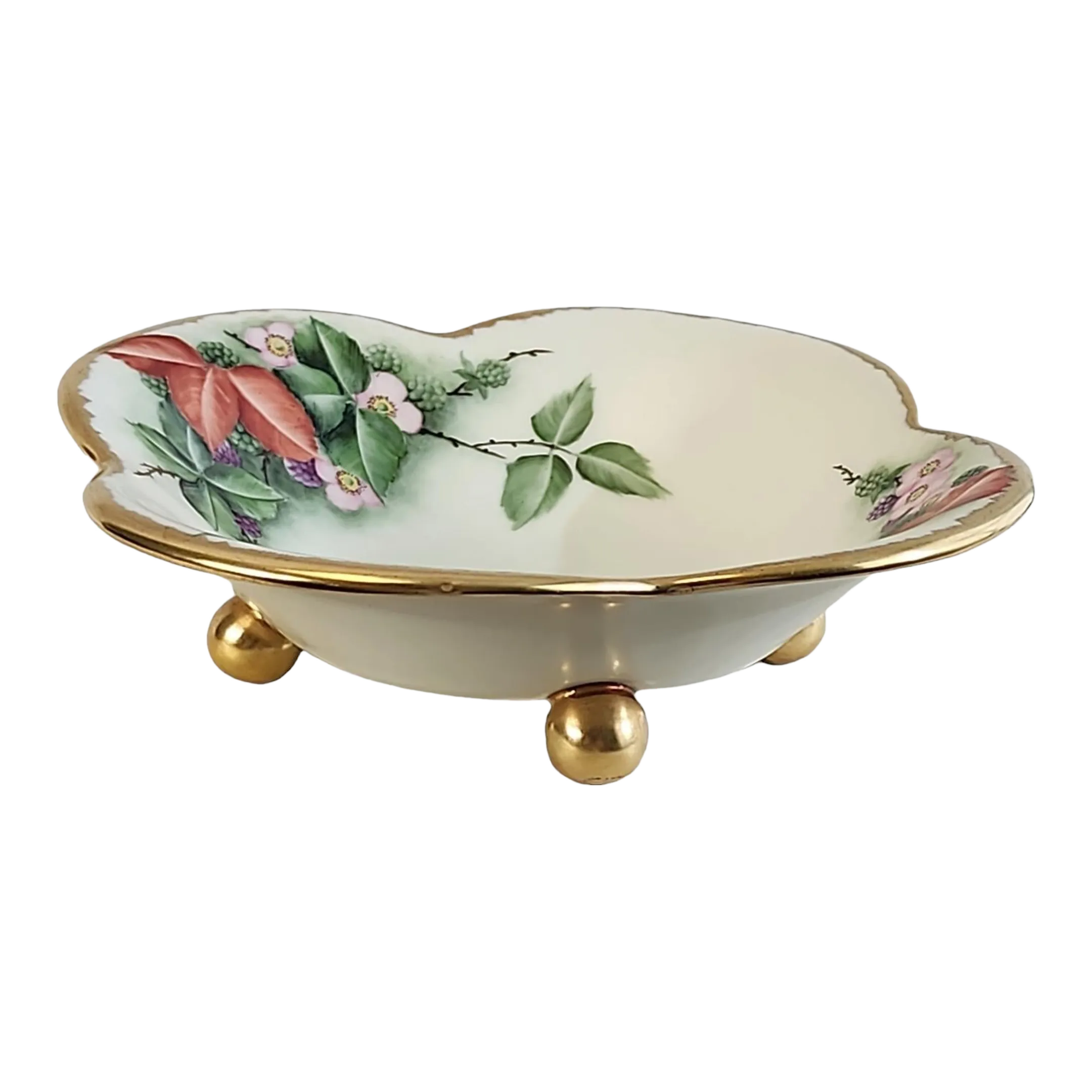 1930s Koenigszelt Silesia Footed Sweets Bowl | Chairish