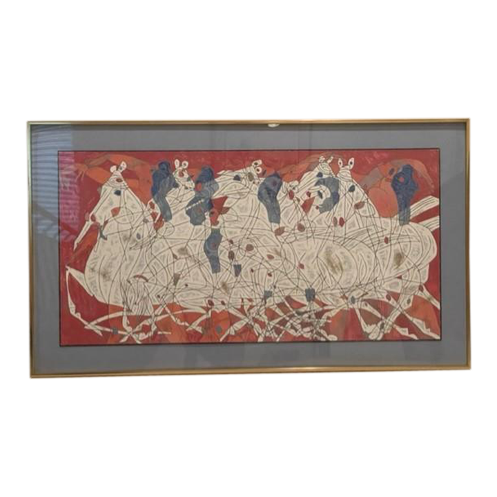 1980s Jiang "Speed" Color Serigraph on Art Paper Hand Signed | Chairish