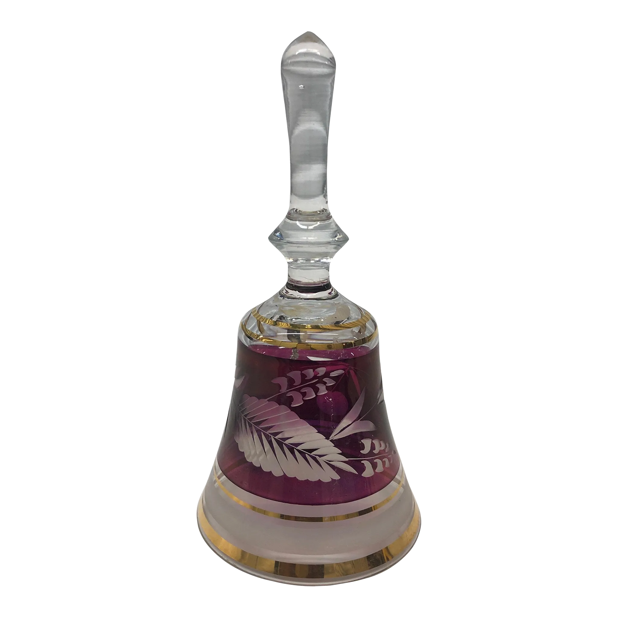 Victorian Cranberry Crystal Table Bell | Chairish