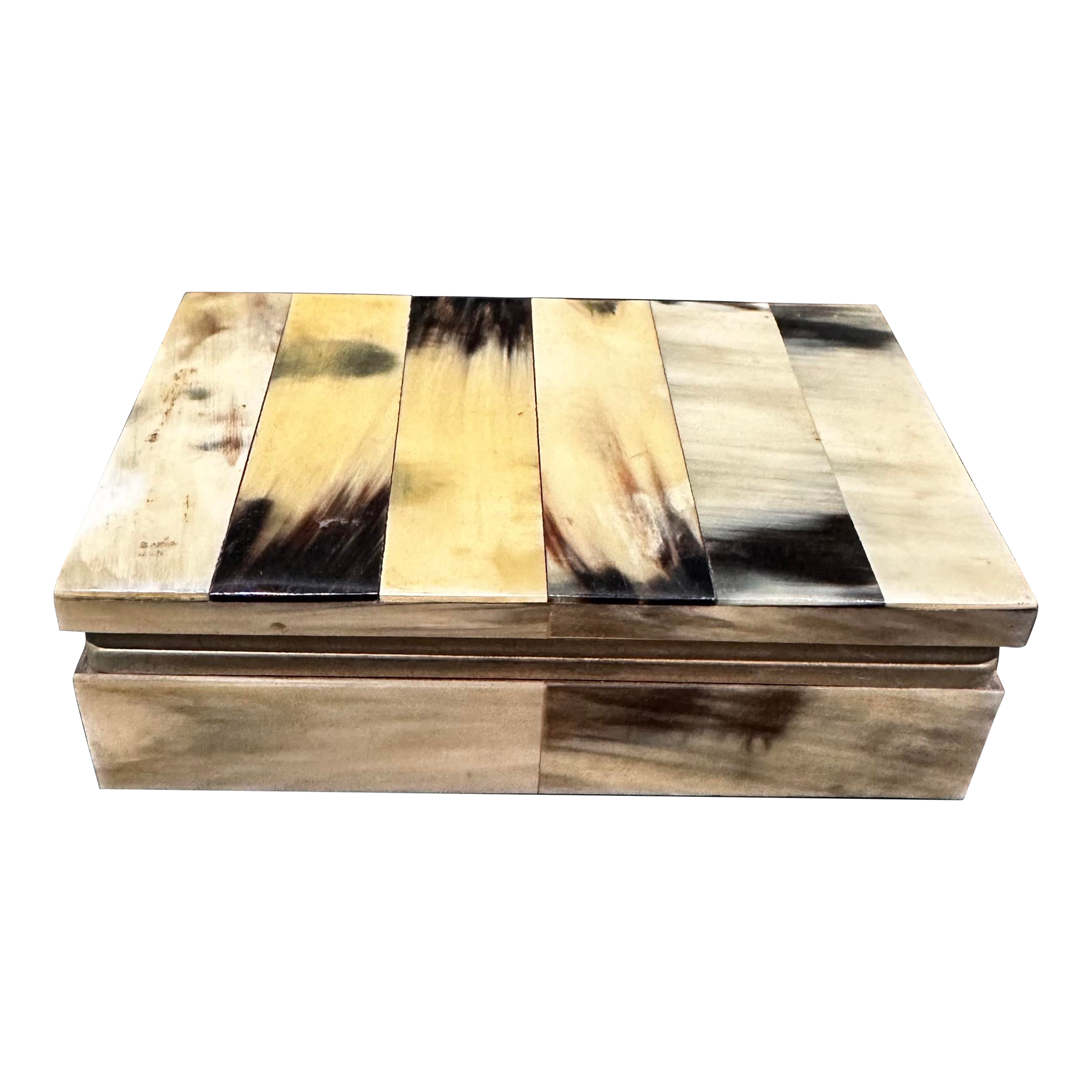 Vintage Italian Decorative Rectangular Wood Box 1960s | Chairish