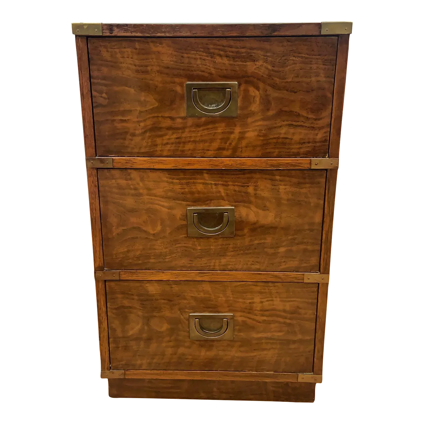 1960s Vintage Mid Century Modern Campaign Style Lift Top 3 Drawer ...