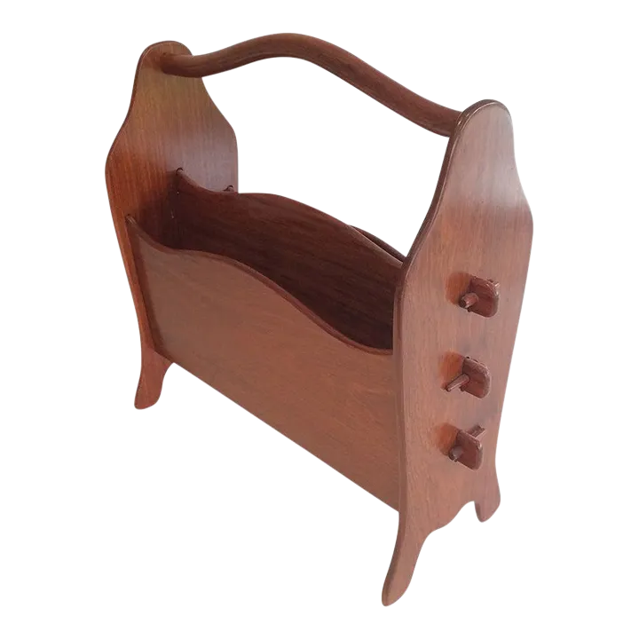 Scandinavian Teak Magazine Rack, Circa 1970 | Chairish