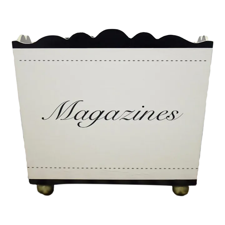 Contemporary Magazine Bin by Kathryn Anderson Designs | Chairish