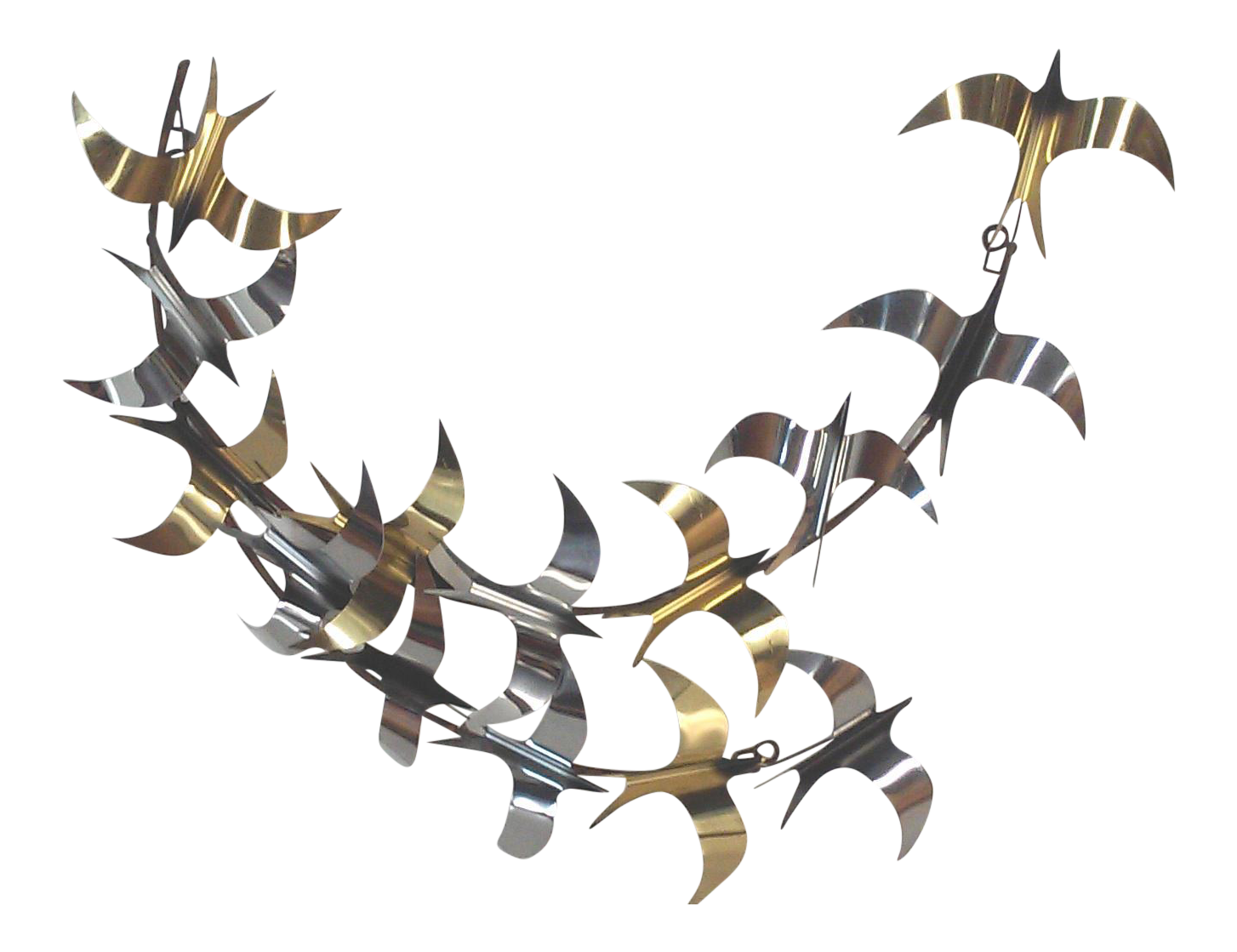 Jere Two Tone Birds Wall Sculpture | Chairish