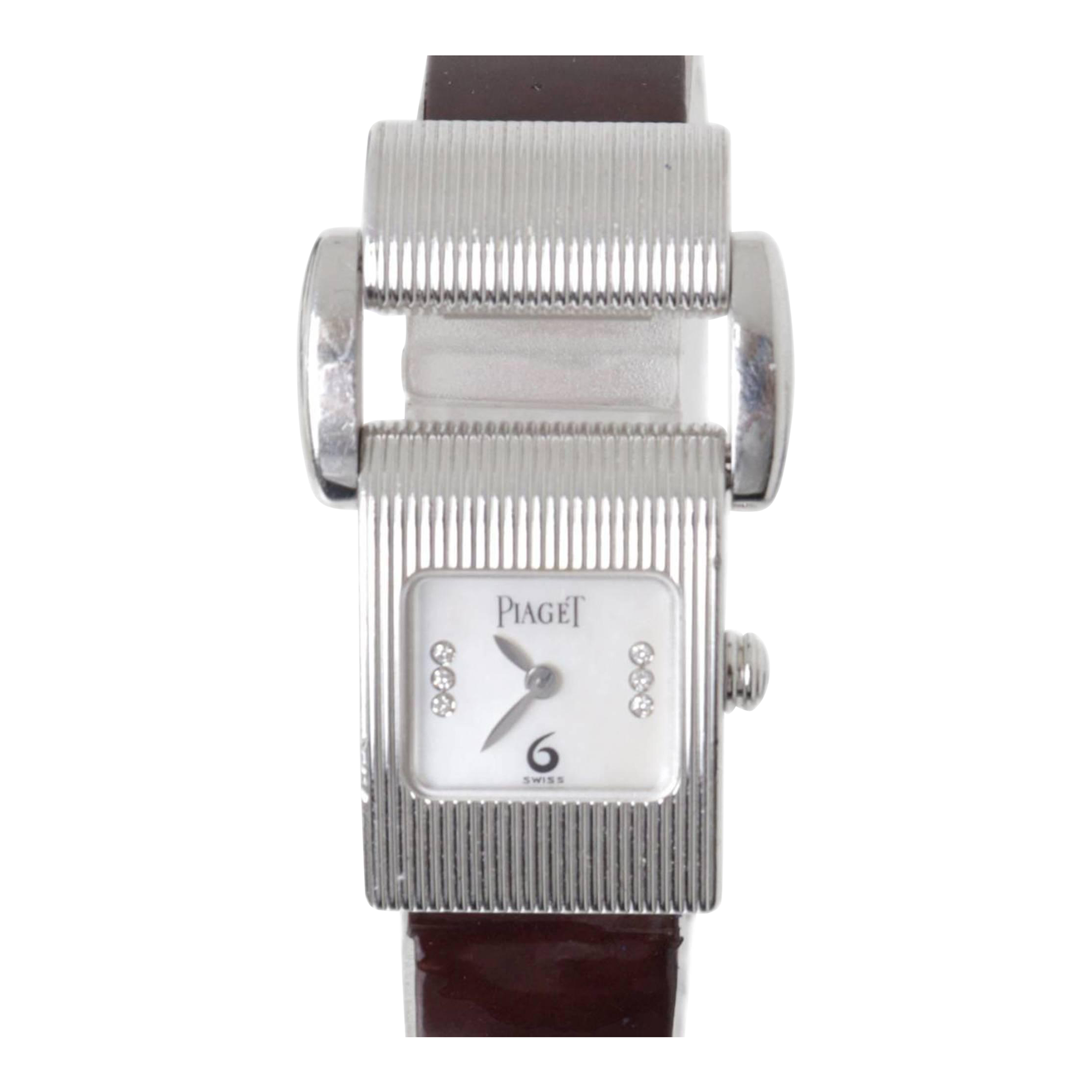 Piaget Miss Protocol Ladies Quartz Watch 5221 K18Wg Shell Dial 6P Diamond | Chairish