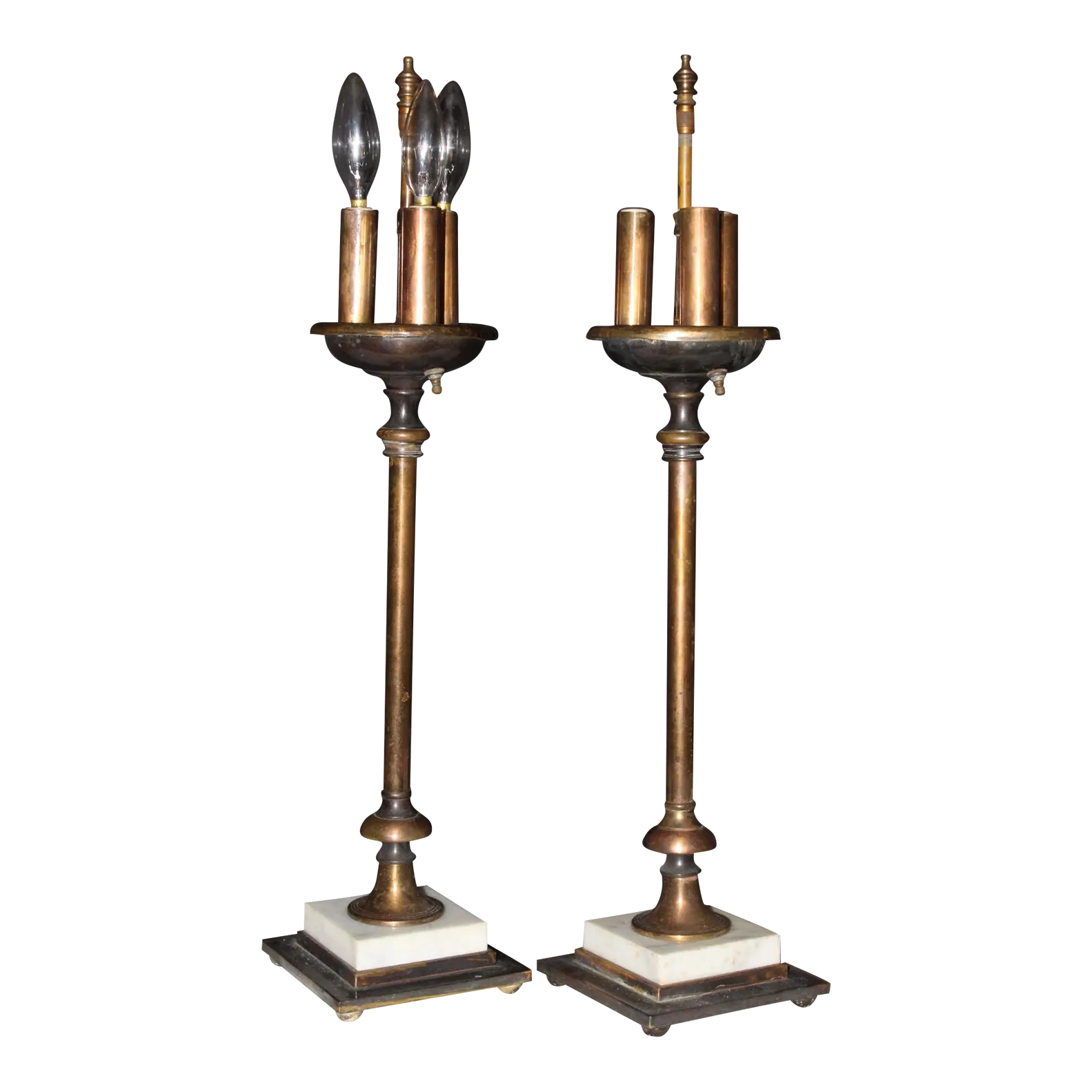 Mid 20th Century Copper Lamps - a Pair | Chairish