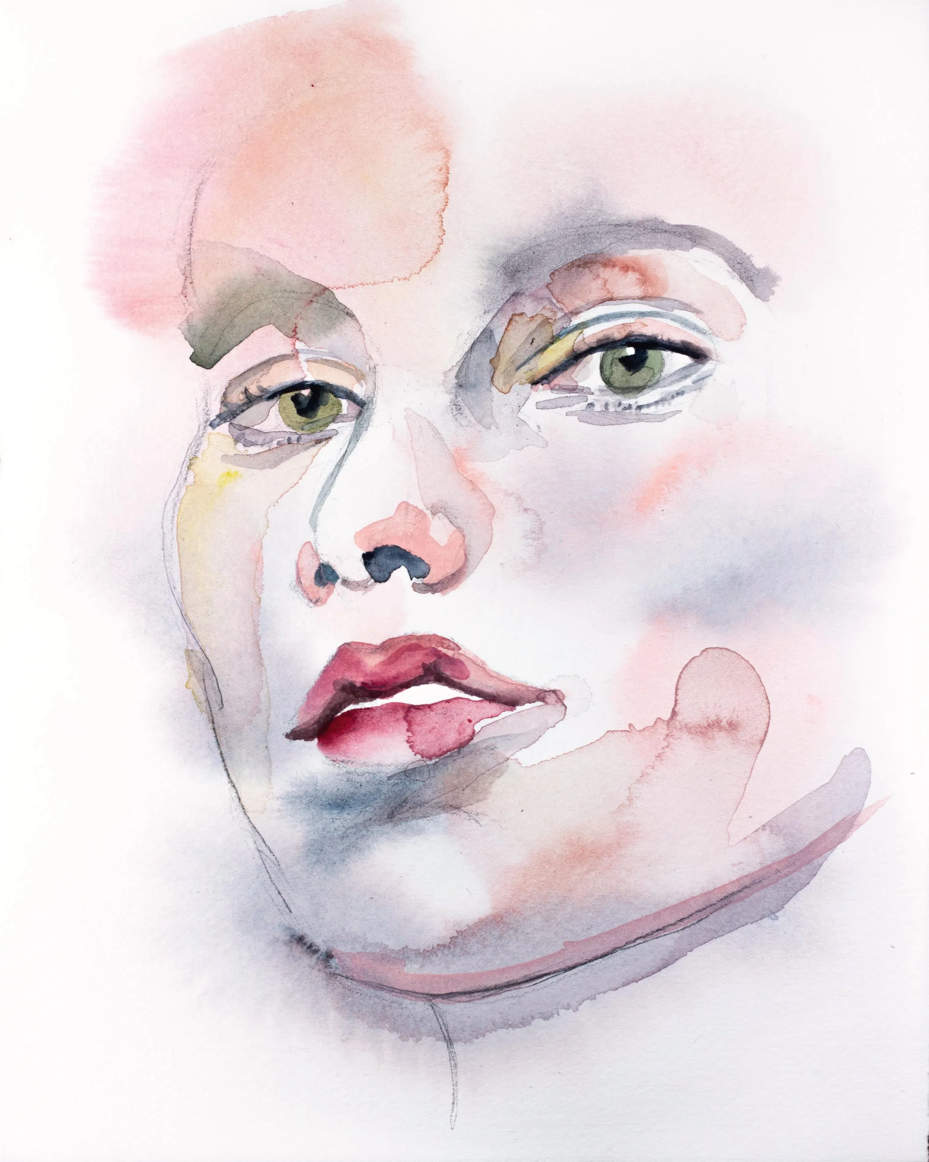 "Aura No. 4" Contemporary Original Watercolor Painting by Elizabeth ...