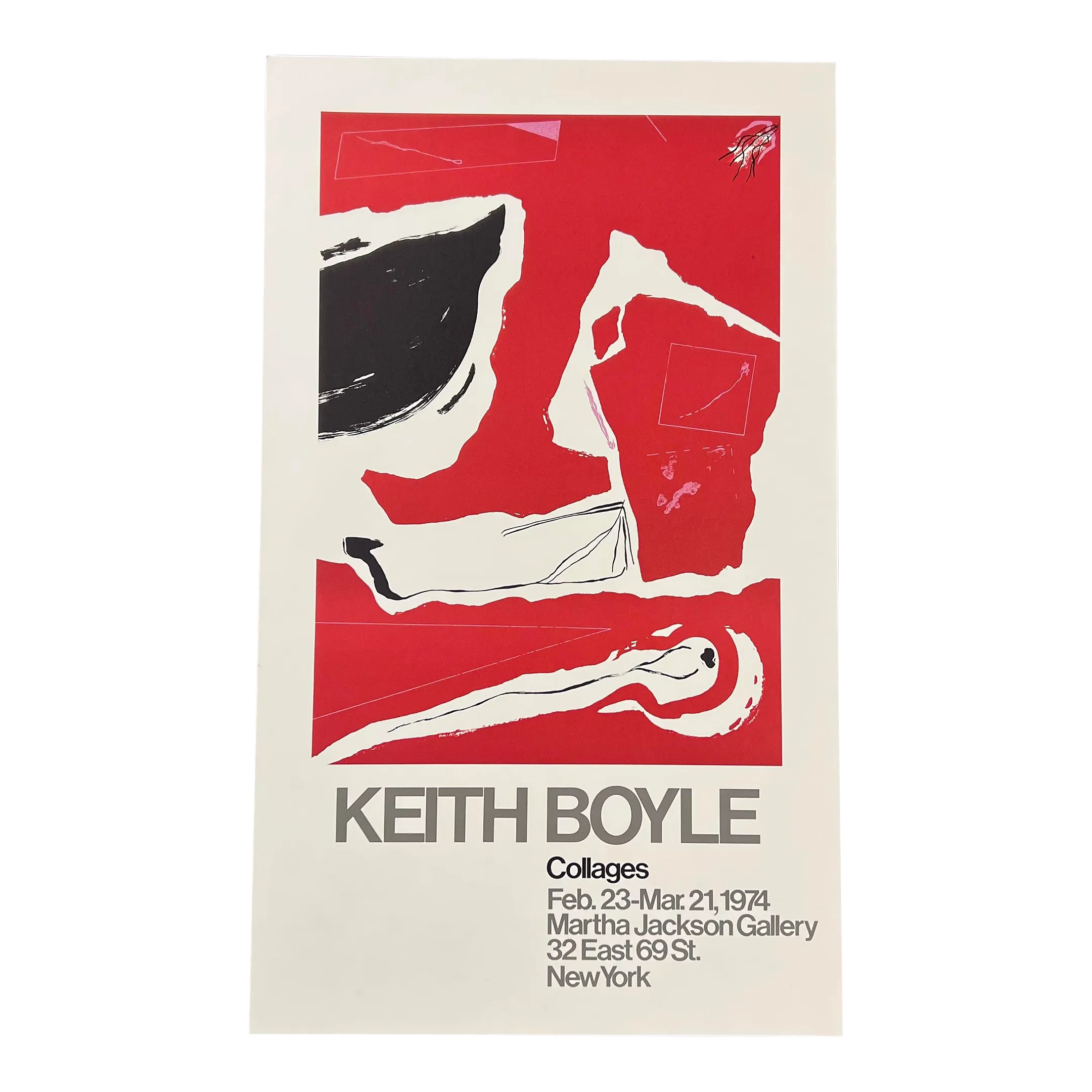 Keith Boyle Collages Exhibition Poster 1974 | Chairish