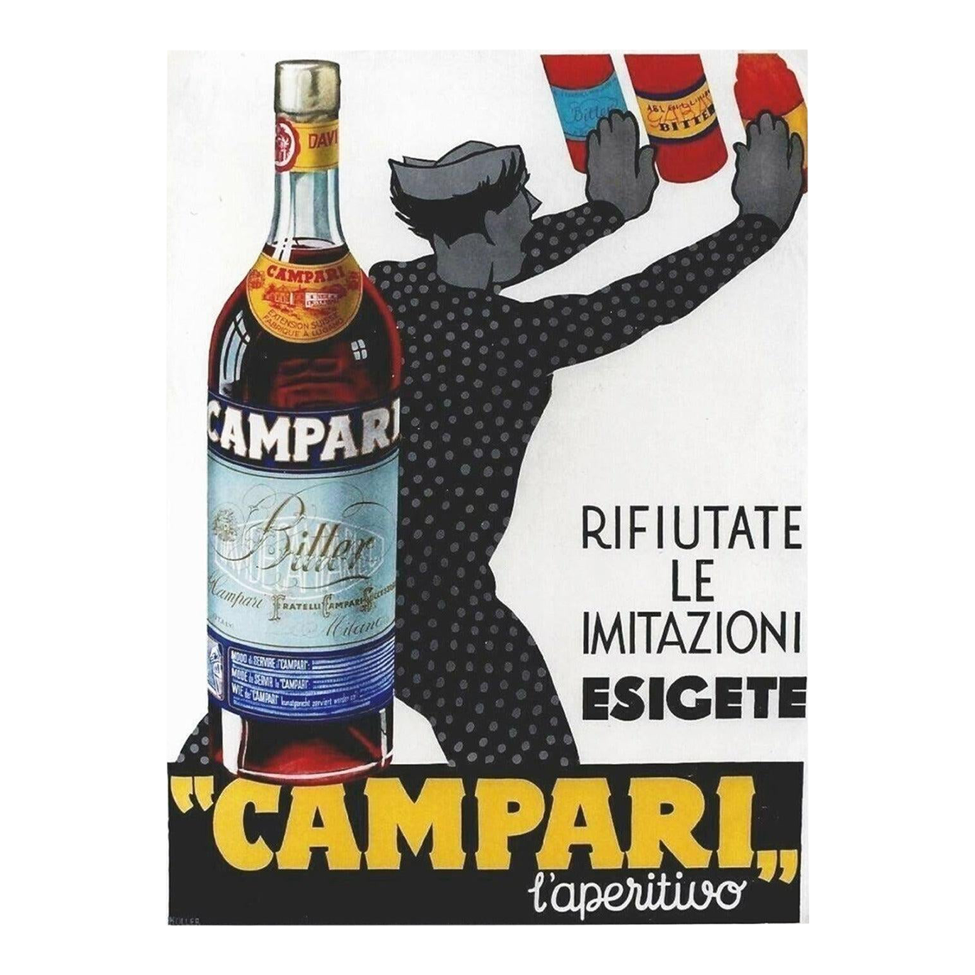 1934 Campari l'Aperitivo - Koller Poster | Chairish