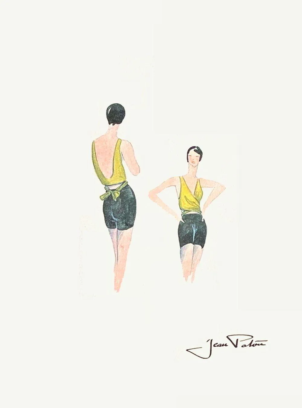 1990s Fashion Drawing III Screenprint by Jean Patou | Chairish