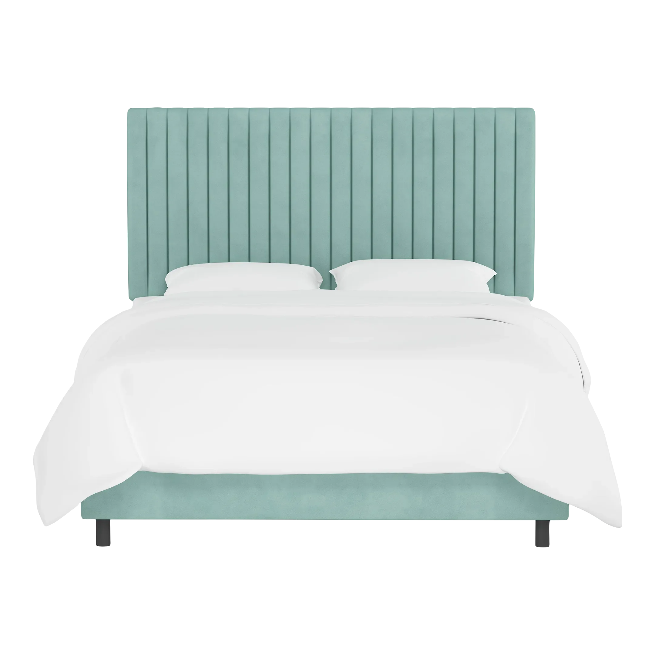 Margaux Bed in Caribbean Classic Velvet, California King | Chairish