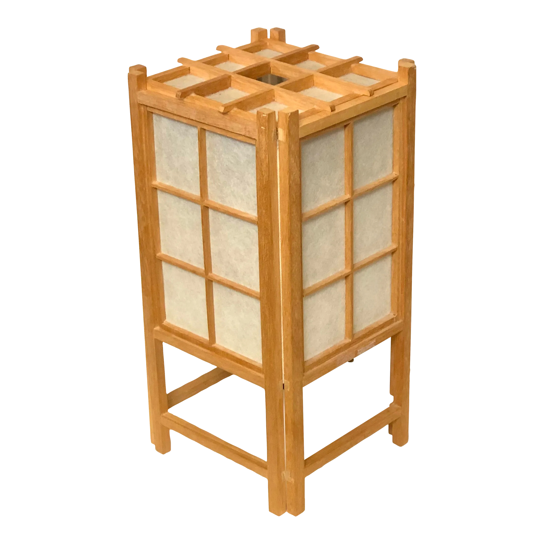 Mid Century Japanese Shoji Table Lamp | Chairish