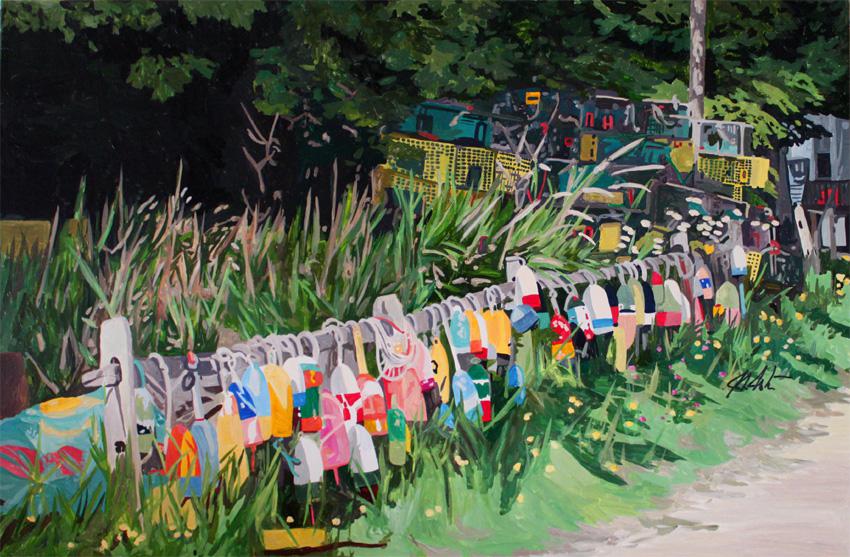 Josh Moulton "Idle Buoys" Giclee Print After a Painting | Chairish