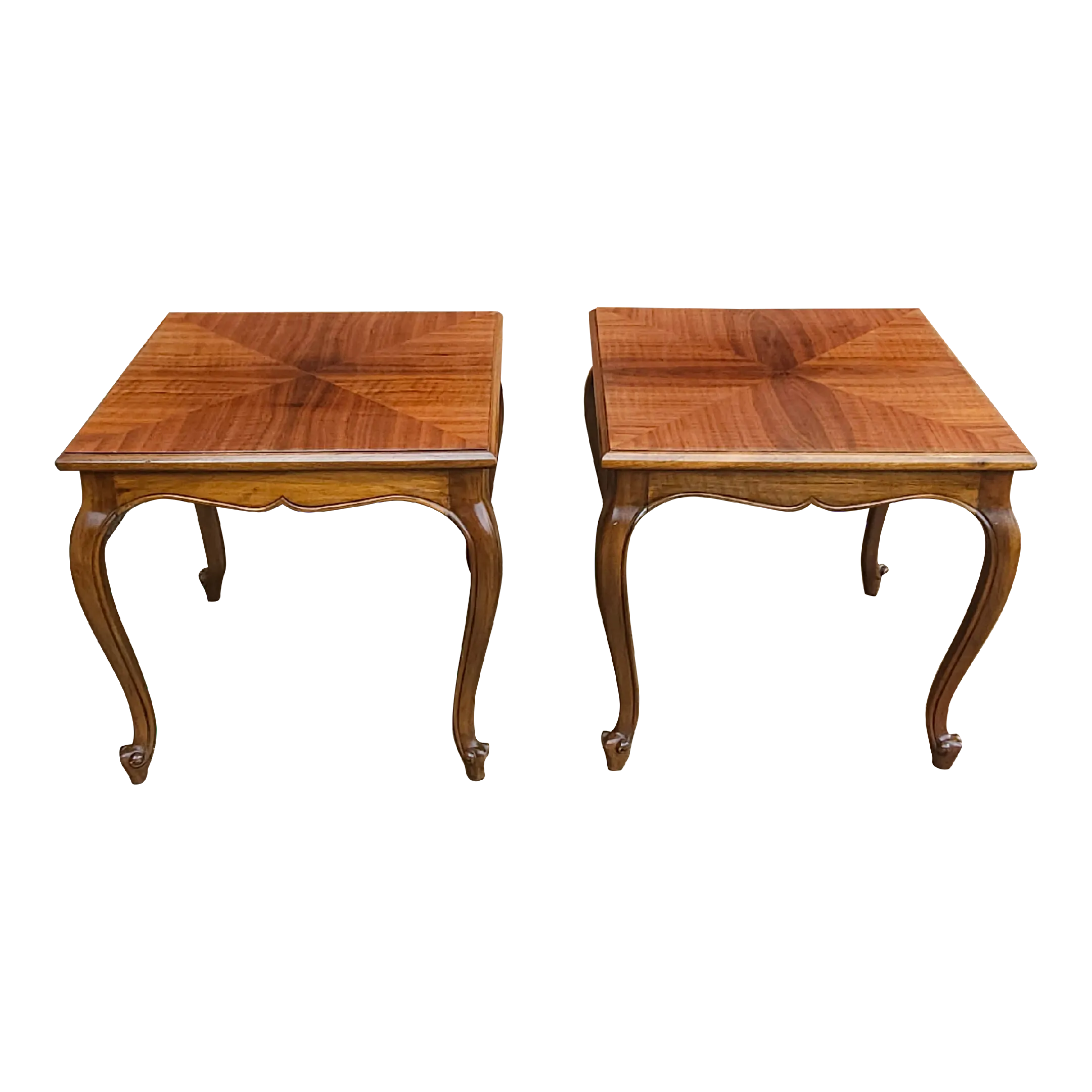 20th C. Handcrafted Bookmatched Brazilian Rosewood Provincial Side ...