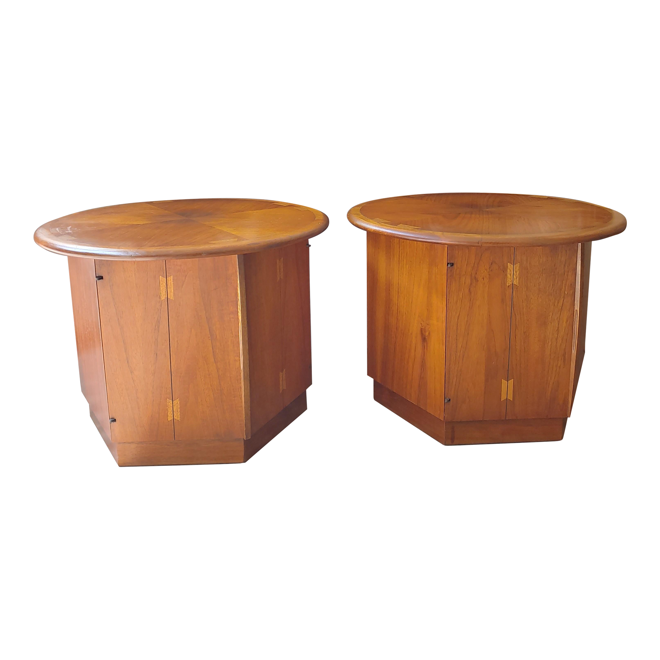 1950s Mid-Century Modern Lane Acclaim Octagonal End Tables - a Pair ...