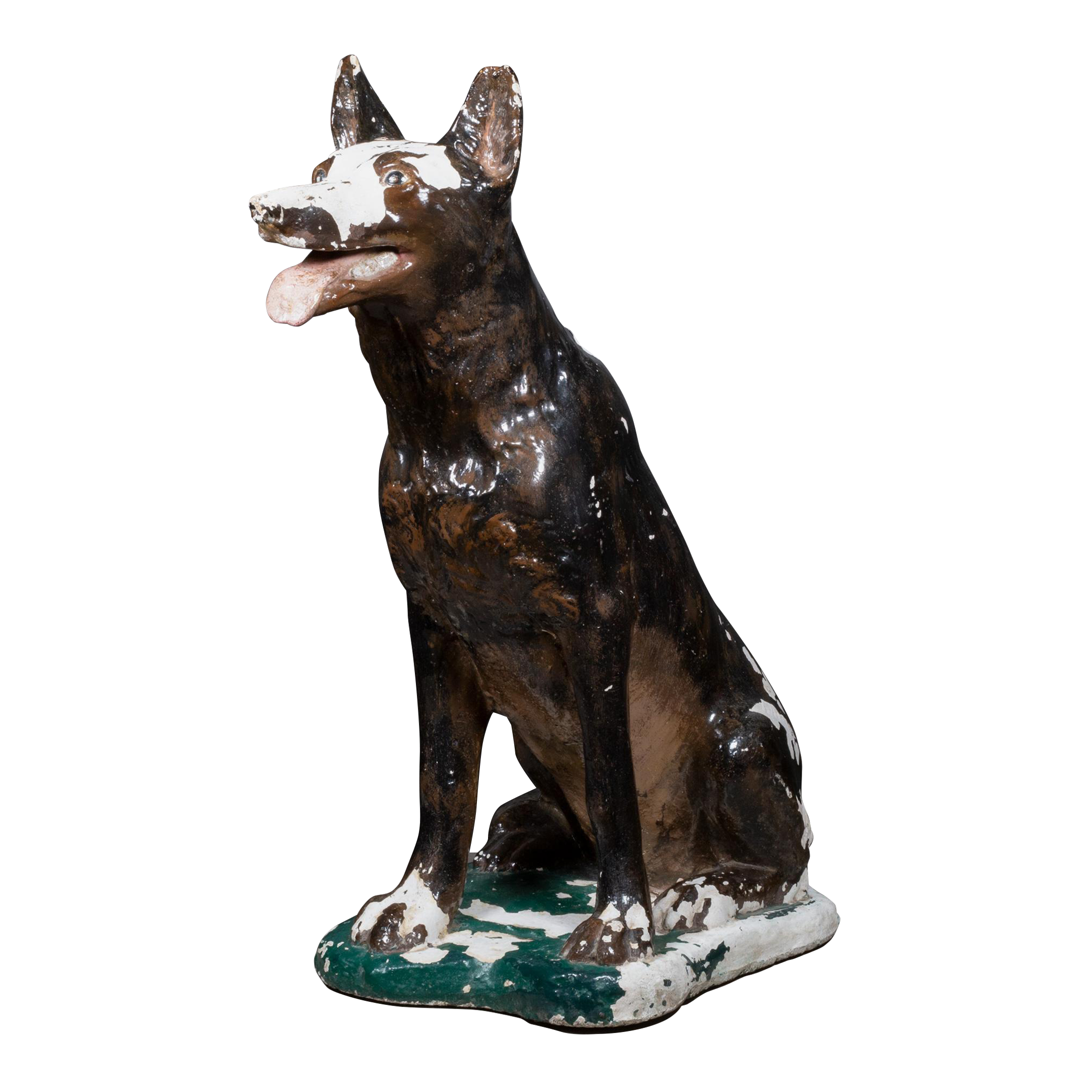 Mid-Century French Cast Stone Shepard Garden Dog Sculpture C.1950 ...