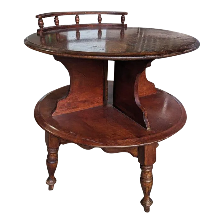 Late 20th Century Wood Round Table | Chairish