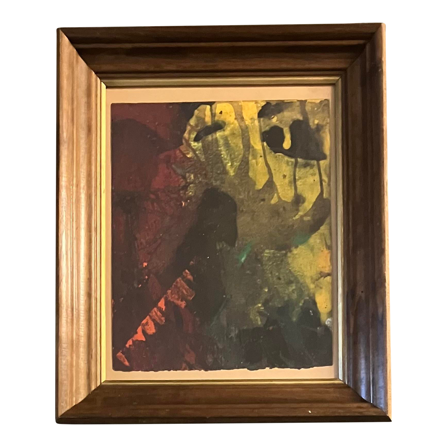1970’s Original Abstract Painting Framed | Chairish
