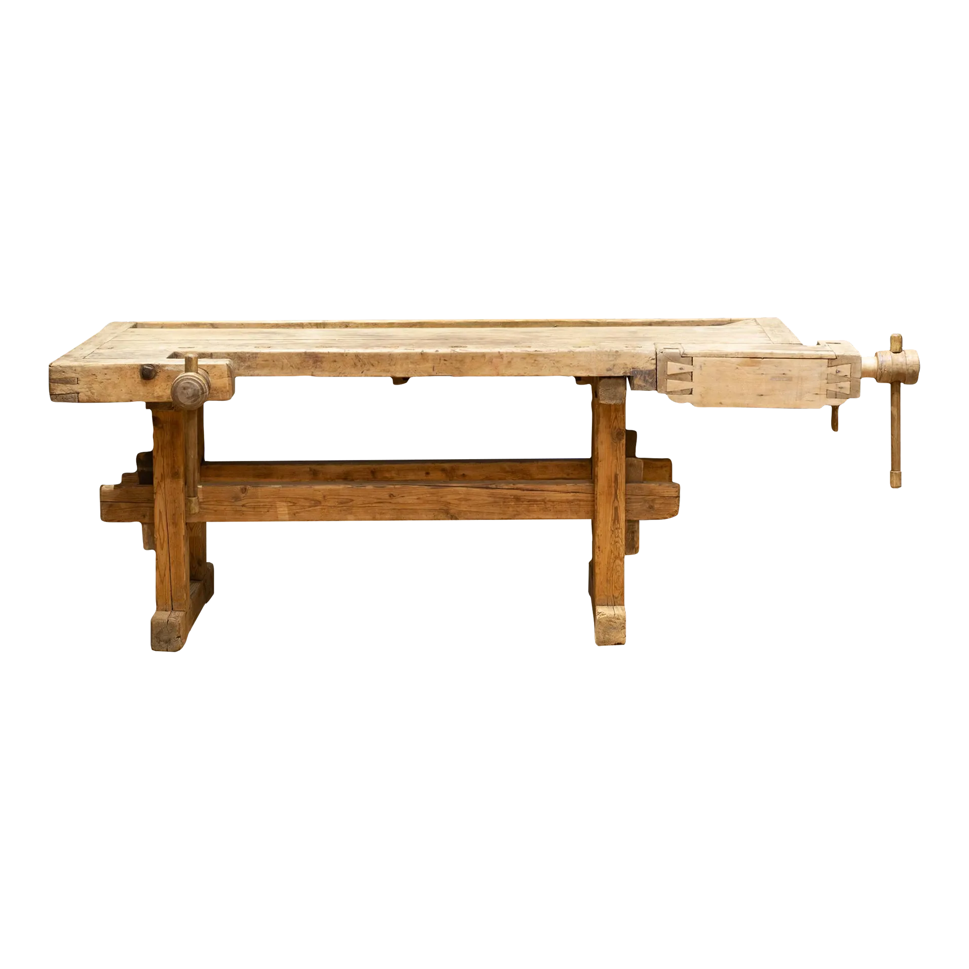 19th C. Scrubbed Carpenter's Workbench C.1880-1900 | Chairish