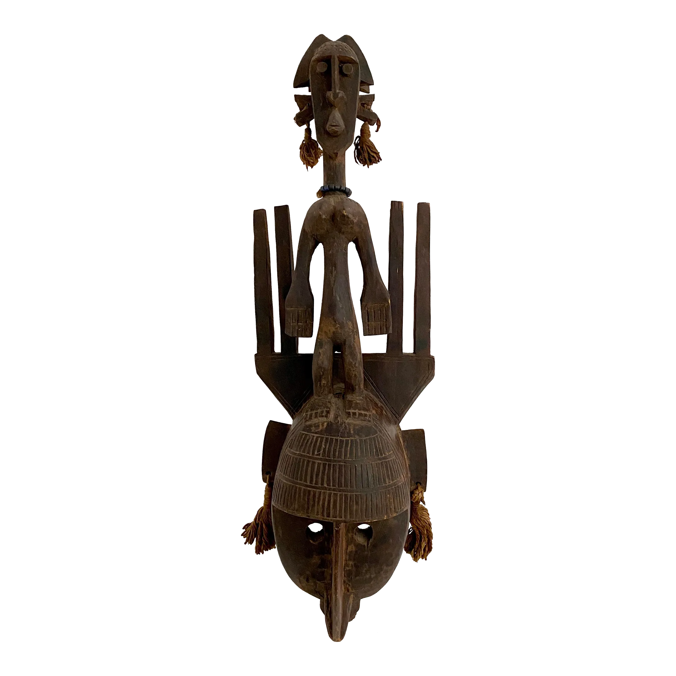 Vintage African Mali Bambana Tribal Mask | Chairish