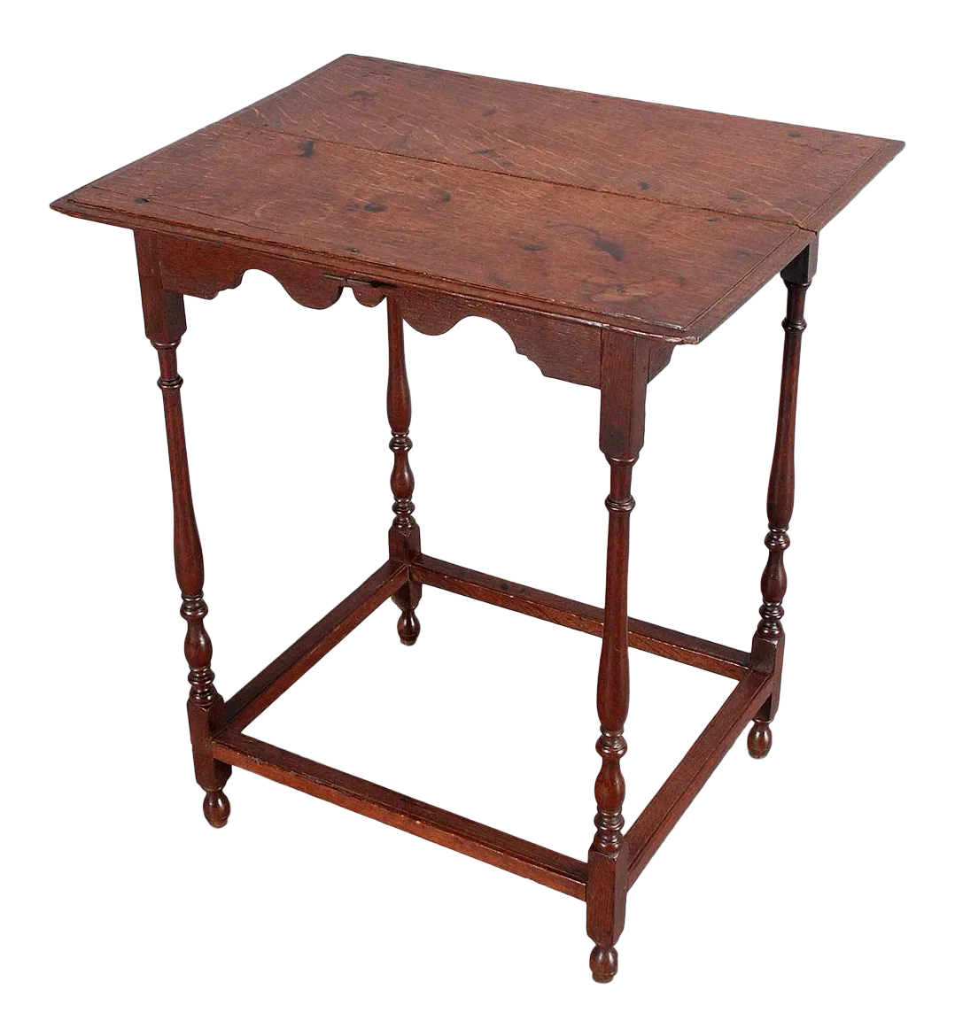 English Traditional Oak Side Table | Chairish